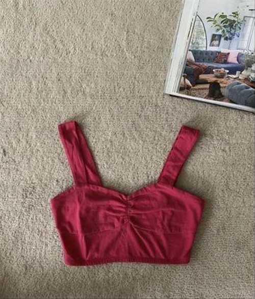 Розовый летний кроп топ Forever 21 S