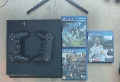 PlayStation 4 PS4 Fat + 3 диска