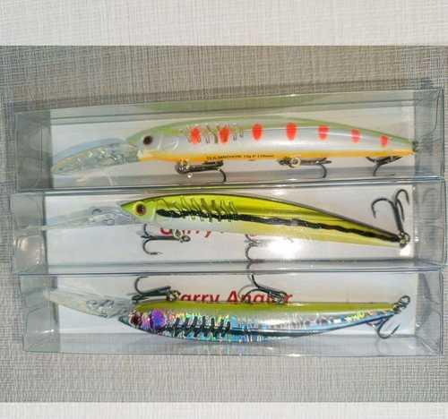 Набор воблеров Garry angler minnow 110f, 3шт