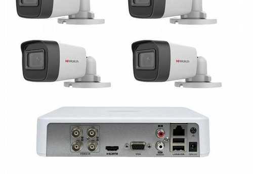 HiWatch 4k комплект видеонаблюдения на 4 виде-ры