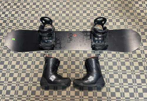 Сноуборд комплект F2 Black Deck - 152 + Prime - 41