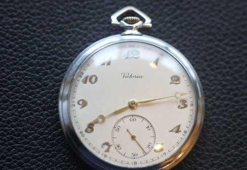 Старинные Карманные часы Victoria Swiss Арт-деко