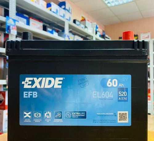 Аккумулятор Exide EFB 60 Ач на Мазду CX c i-stop