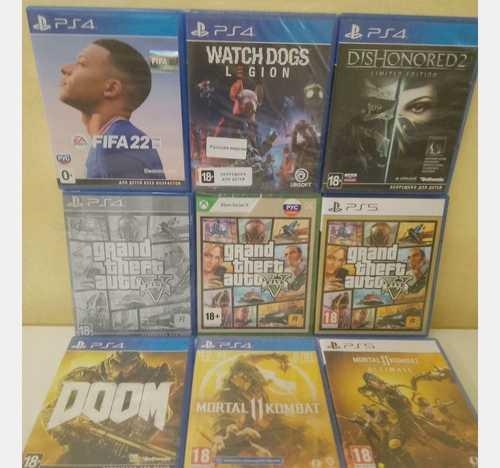 PS4 GTA/ Doom/ MK 11/ Fifa/ Watch Dogs/ Dishonored