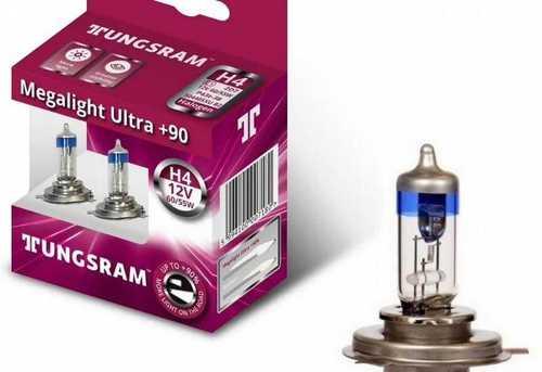 Лампы Tungsram H4 12V- 60/55W Megalight Ultra +90