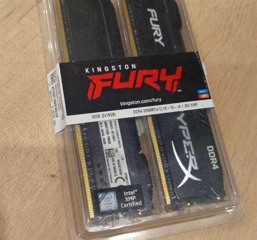 Kingston HyperX fury Black 2x8гб