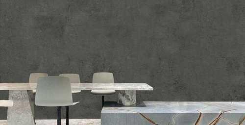 Итальянские обои dark grey real cement