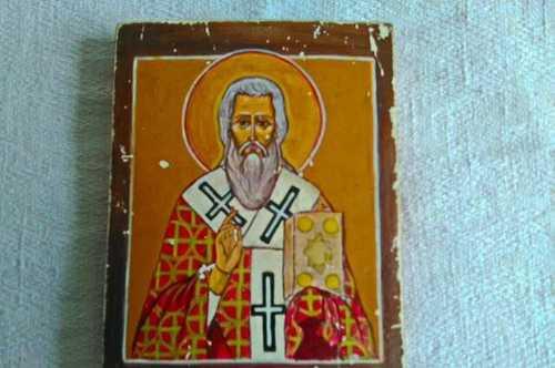 Икона «Святой Феофан затворник с ковчегом»