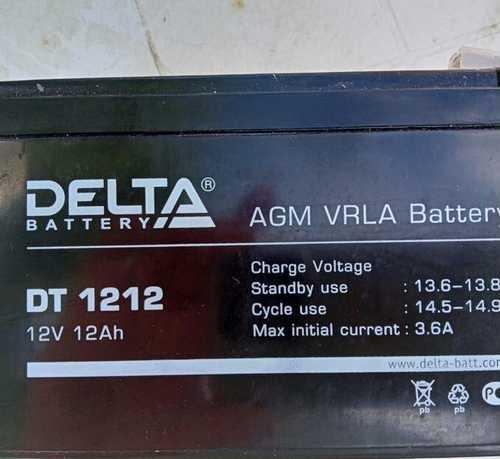 Продам аккумуляторы Delta DT1212
