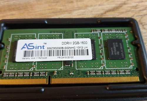 Оперативная память DDR3 Asint SSZ302G08-ggnhc