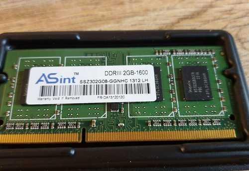 Оперативная память DDR3 Asint SSZ302G08-ggnhc