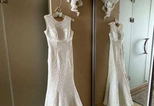 Свадебное платье + фата длинная