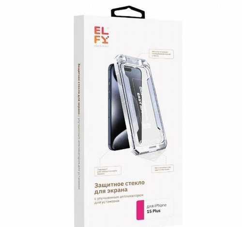 Защитное стекло elfy Anti-Dust для iPhone 15Plus