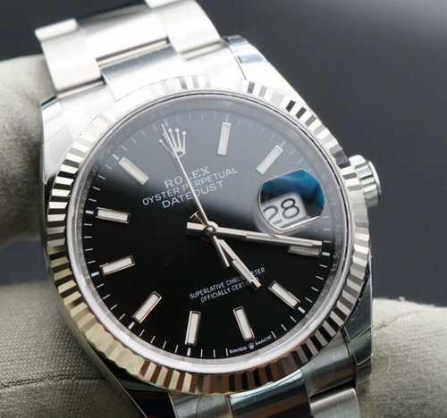 Rolex Datejust 36mm White Rolesor 126234 Black