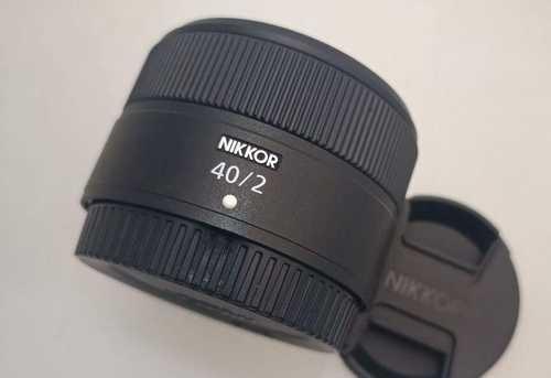 Объектив Nikon Z 40mm F 2 б/у