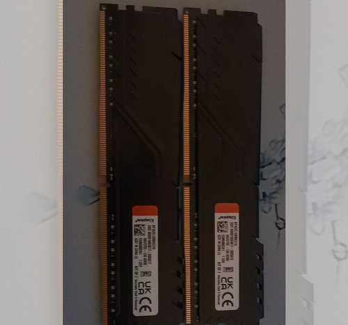 Оперативная память kingston fury ddr4 2x8 3200