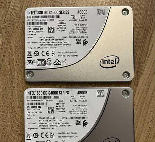 Серверные SSD intel S4600 480Gb 3020TBW