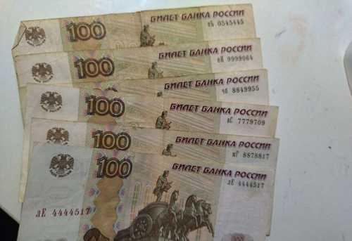 Продаются 100 рублёвые купюры 6 шт