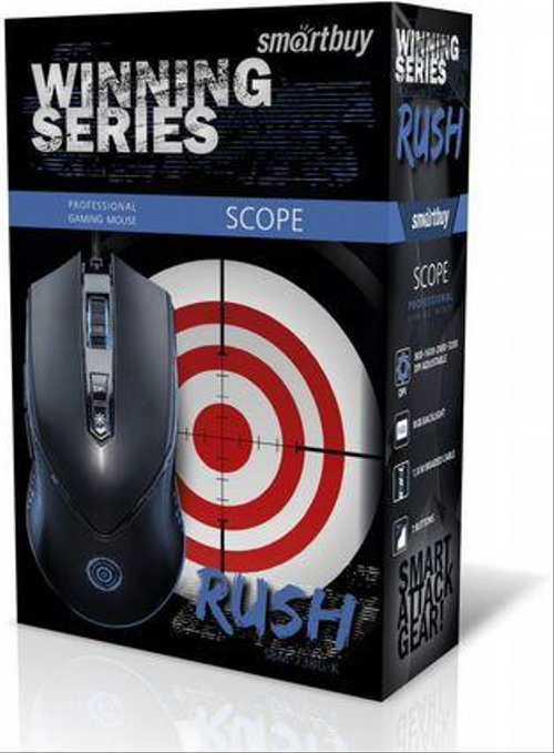 Мышь проводная игровая Smartbuy 738 rush Scope чер