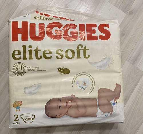 Подгузники Huggies Elite Soft 2 размер