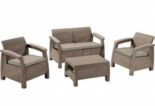 Комплект мебели Keter Corfu set капучино 227640