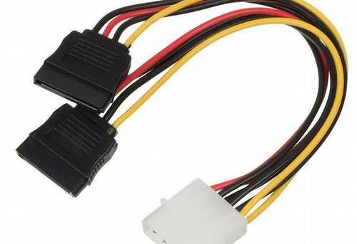 Кабель питания разветвитель molex2X SATA, 0.2м