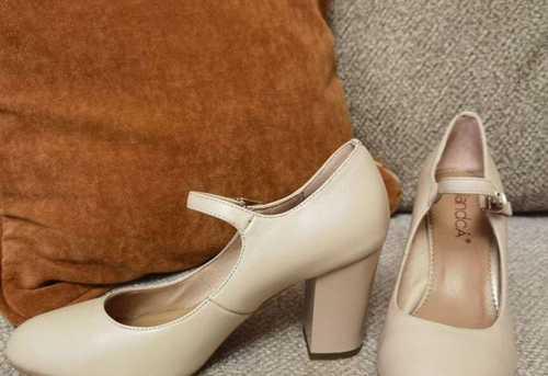 Женские кожаные туфли Мэри Джейн Mary Jane 35-36