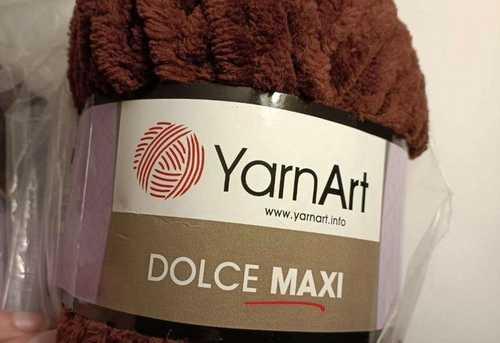 Плюшевая пряжа YarnArt dolce maxi шоколадный