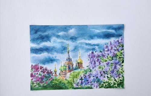 Картина "Весна в Петербурге"