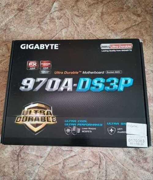 Gigabyte ga 970a ds3p + проц с кулером