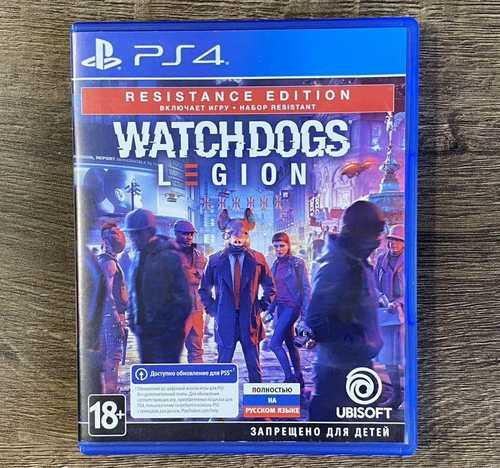 Watch Dogs Legion диск с игрой PS4