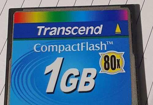 Карта памяти Transcend Compact Flash 1Gb 80x