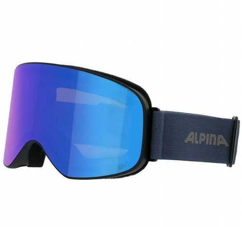 Горнолыжная маска Alpina Slope Q-Lite Black-Dirblue Matt/Q-Lite Blue S2