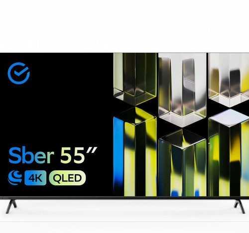 Новый Телевизор Sber SDX-55UQ5230T, 55"(139 см), U