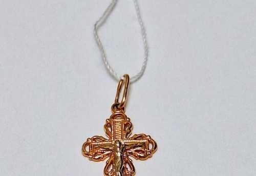 Золотая подвеска Крест (11750)