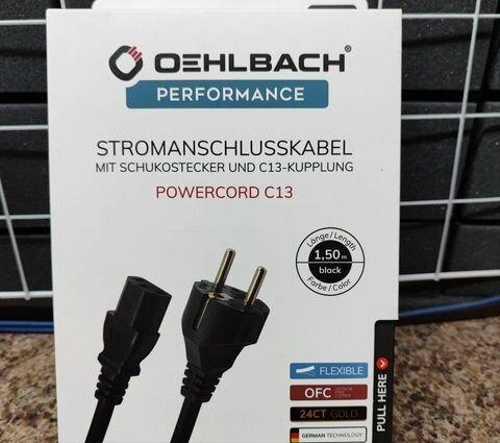 Кабель питания Oehlbach performance Powercord C13