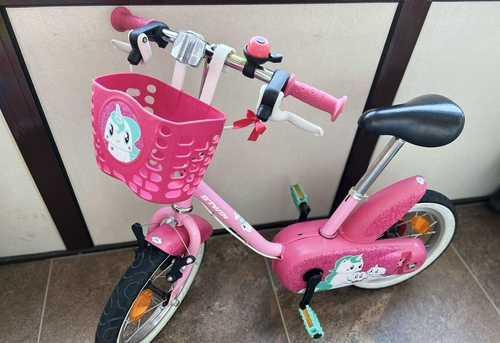 Детский велосипед btwin 14 для девочки (Декатлон)