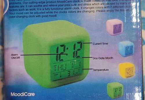 Часы будильник термометр новый