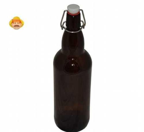 Бутылка 1 л бугель (коричневая)