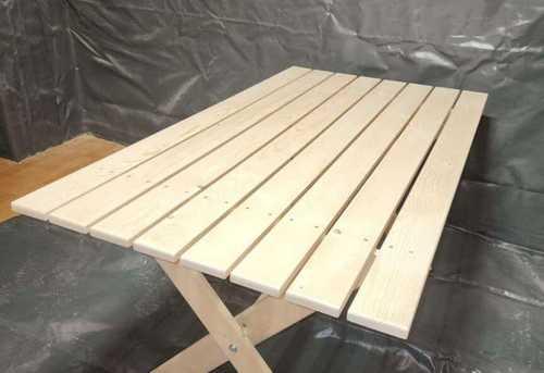 Деревянный стол складной 150 см. Для сада и дачи