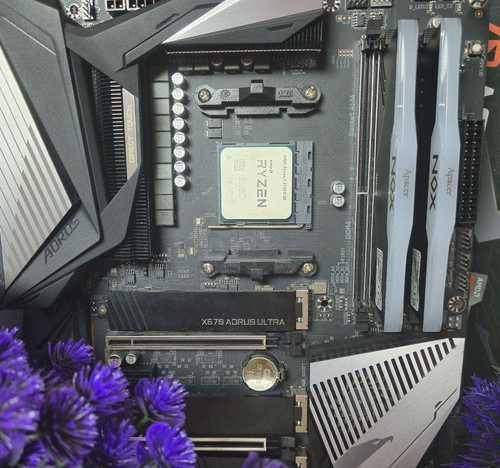 Комплект X570 + r7 5700x3D + 64gb