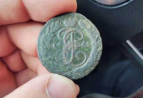 Монета 2 копейки 1765 года