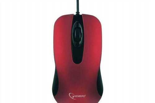 Мышь Gembird MOP-400-R USB красный бесшумный клик