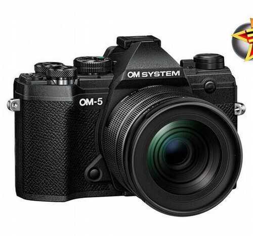 Фотоаппарат Olympus OM System OM-5 Kit 12-45mm f/4 Pro Black