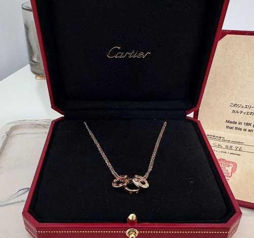 Подвеска Cartier love с бриллиантами оригинал