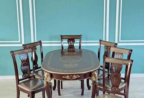 Стол «Роза» / кахонный стол и стулья / стол