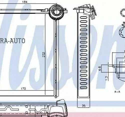 Nissens 71162 Радиатор отопителя