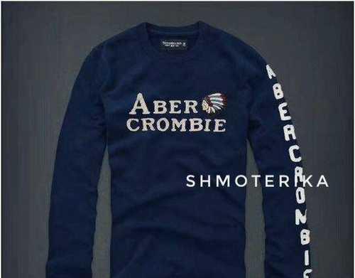 Abercrombie Fitch лонгслив синий с индейцем