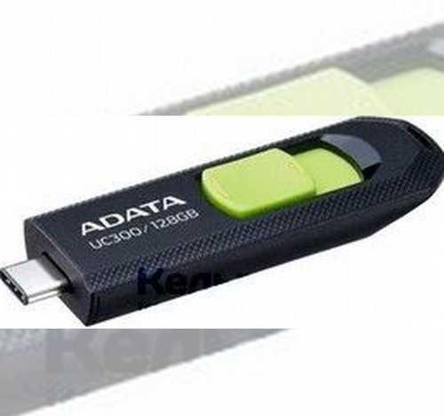 USB flash drive 128Gb Type-C UC300 acho-UC300-128G-RBK/GN USB3.2 черный/зеленый