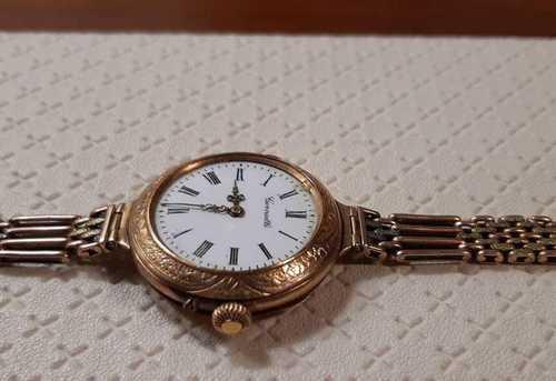 Антикварные наручные часы с браслетом-золото 56 пр